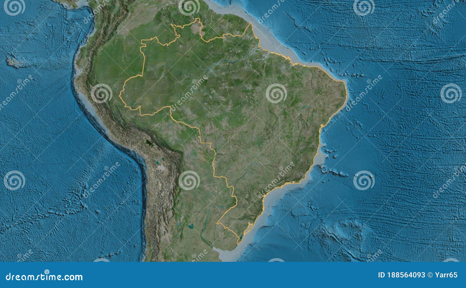 Brazil - Overview. Satellite Stock Illustration - Illustration of ...