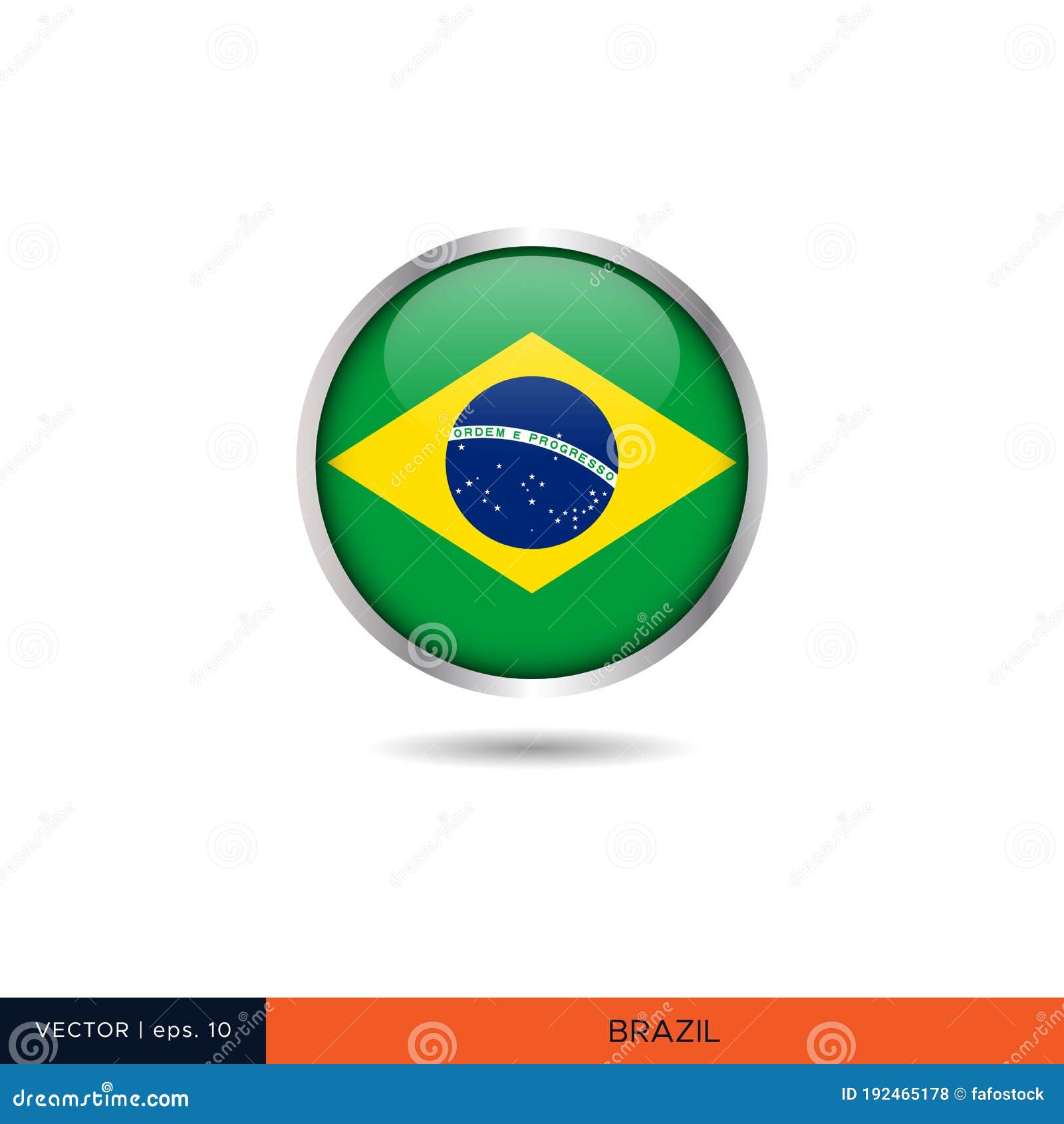 Brazil Round Flag Vector Design. Stock Vector - Illustration of brazil ...