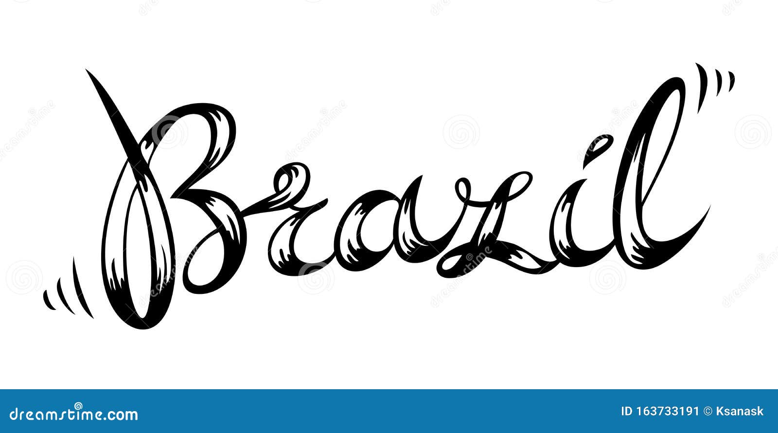 Brazil script title. stock vector. Illustration of background - 163733191