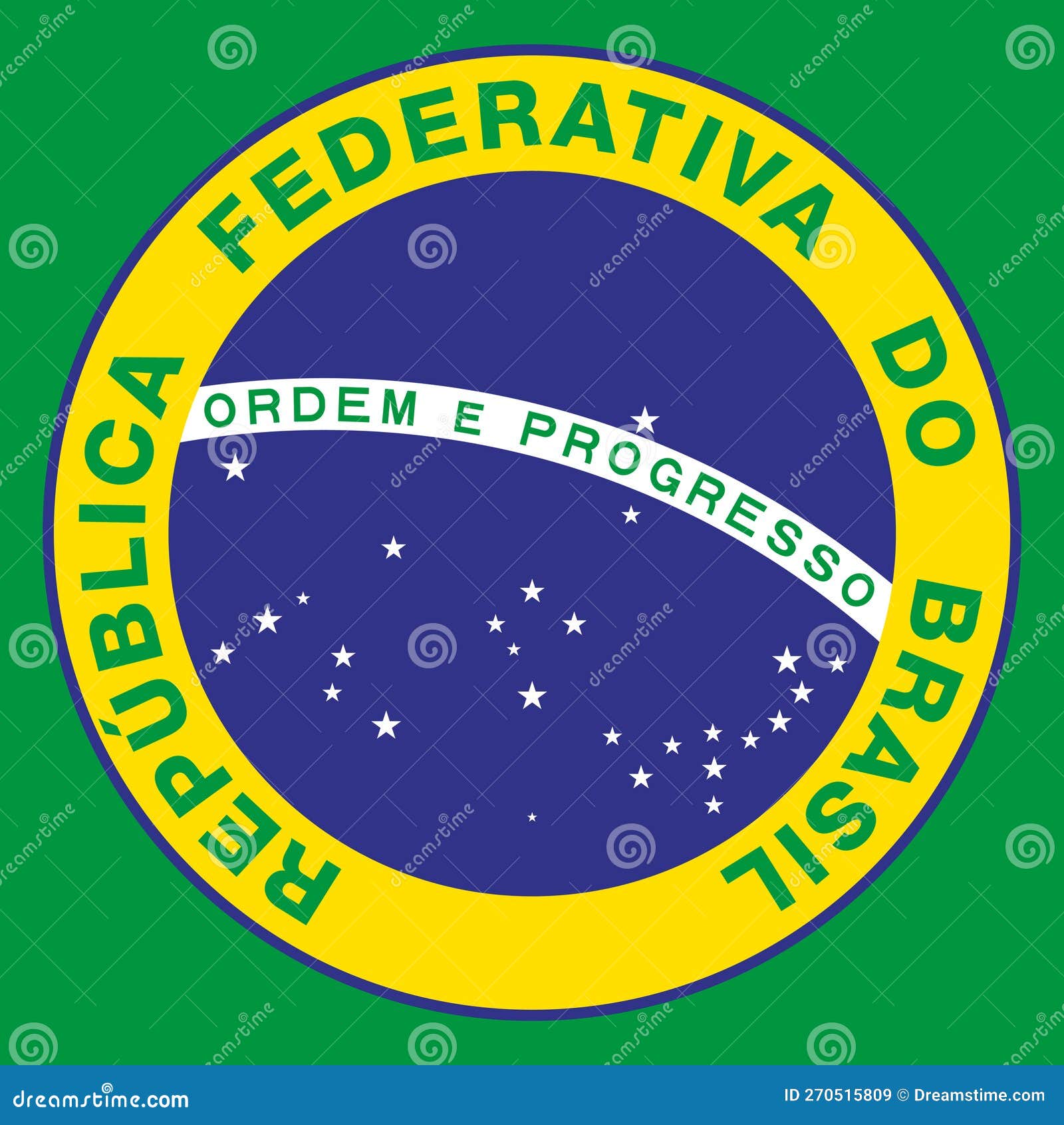 Brazil, Seal of the Federative Republic of Brazil Stock Vector ...