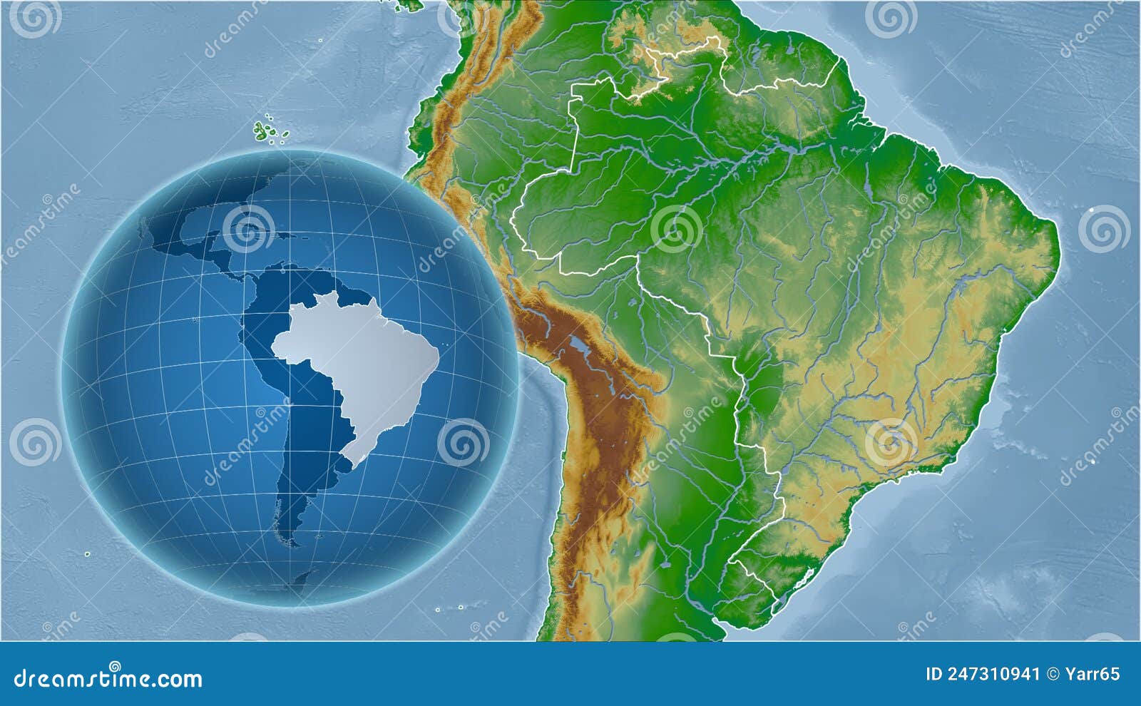 Brazil and Globe. Bumps Shaded Stock Video - Video of animation ...