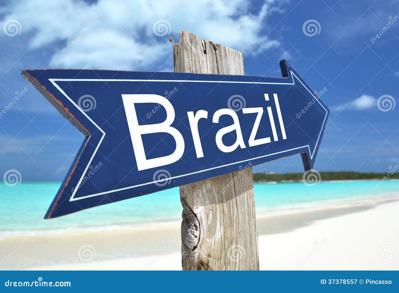 Brazil sign stock image. Image of pointer, island, text - 37378557