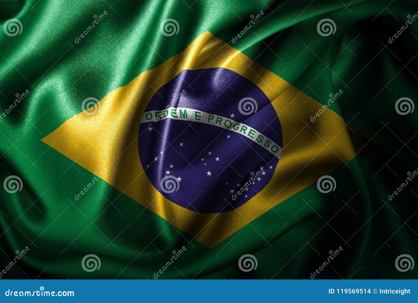 Brazil Silk Satin Flag stock illustration. Illustration of texture ...