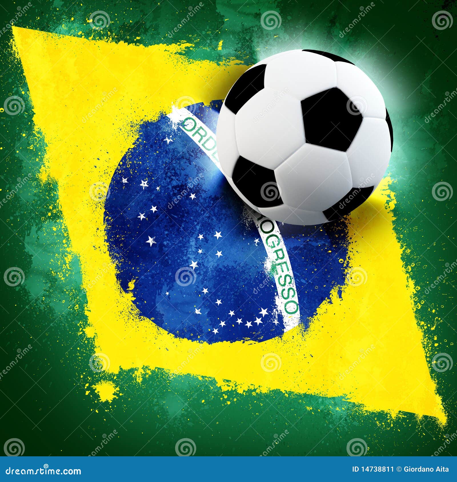 Brazil soccer stock illustration. Illustration of competition - 14738811