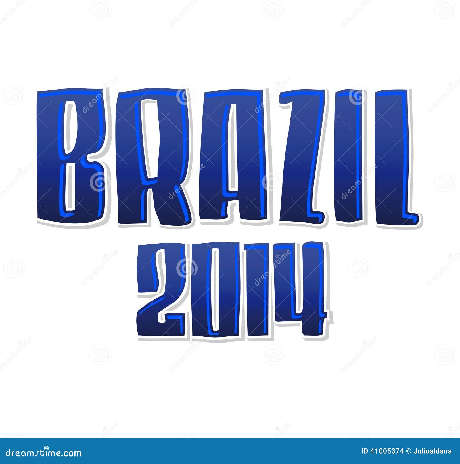 Brazil Summer 2014 - Vector Lettering Stock Vector - Illustration of ...