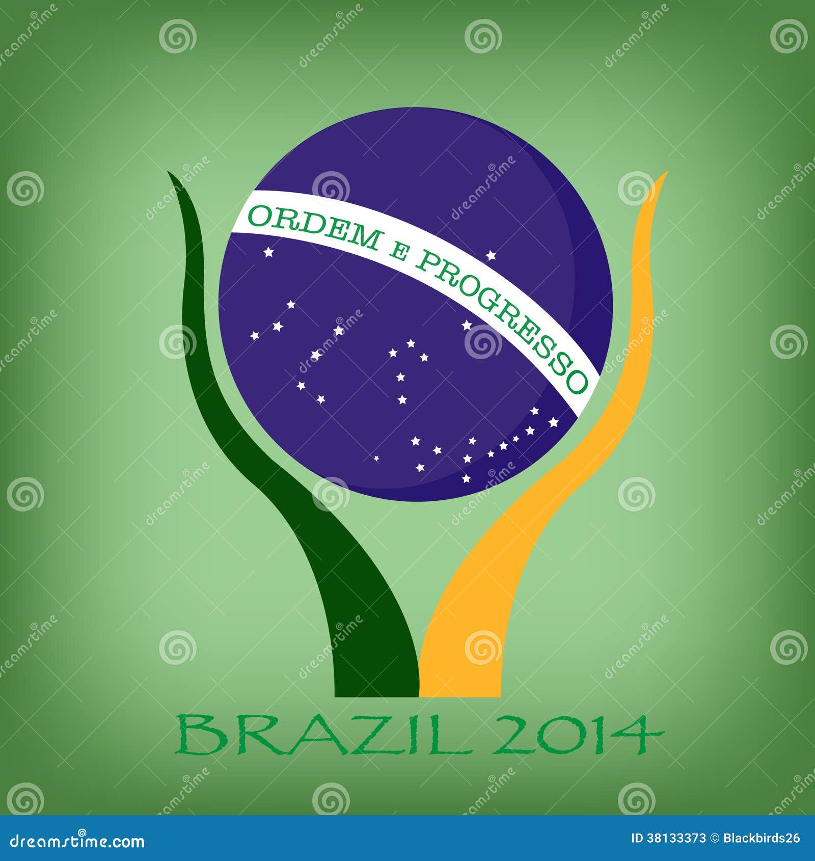 Brazil symbol in hand stock vector. Illustration of world - 38133373