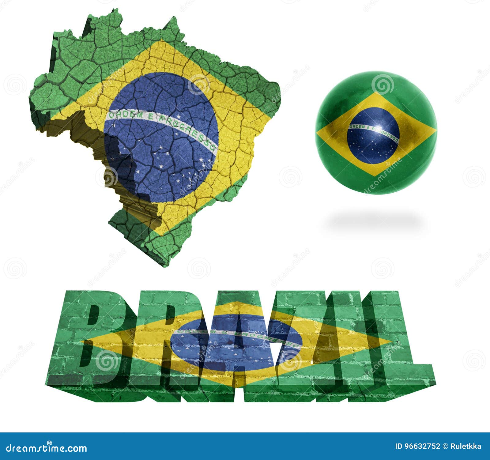 Brazil Symbols stock illustration. Illustration of brazil - 96632752