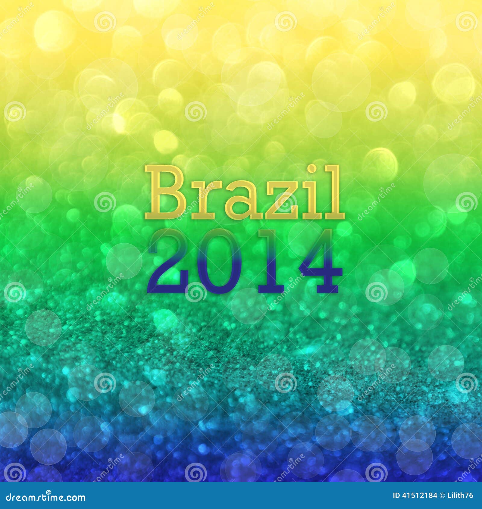 Brazil Theme Illustration with Abstract Bokeh Lights Stock Illustration ...