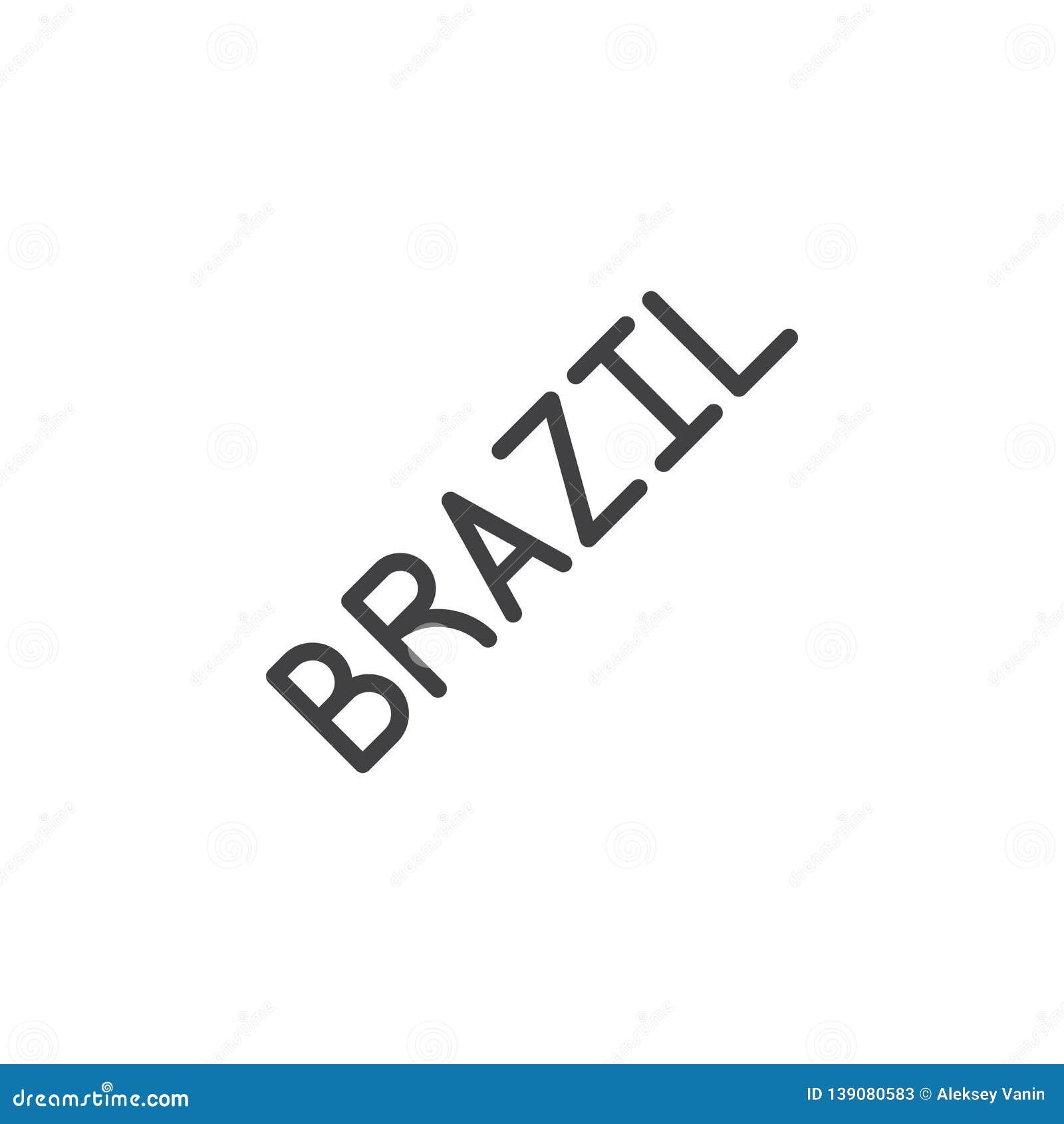 Brazil Typography Text Vector Icon Stock Vector - Illustration of pixel ...