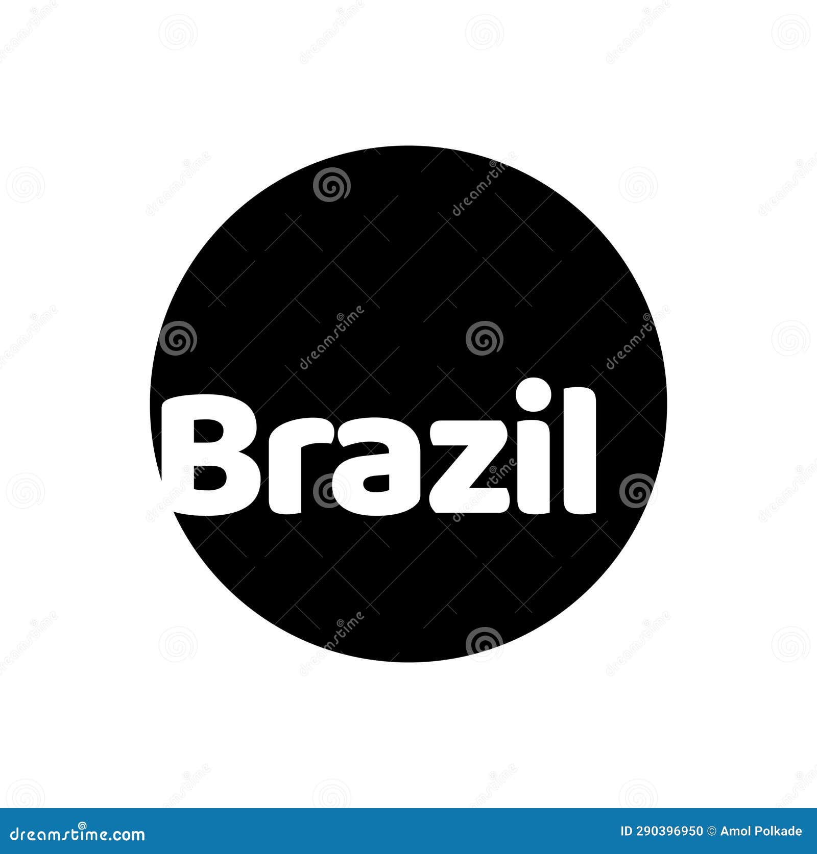 Brazil Vector Typography with a Round Form Stock Illustration ...