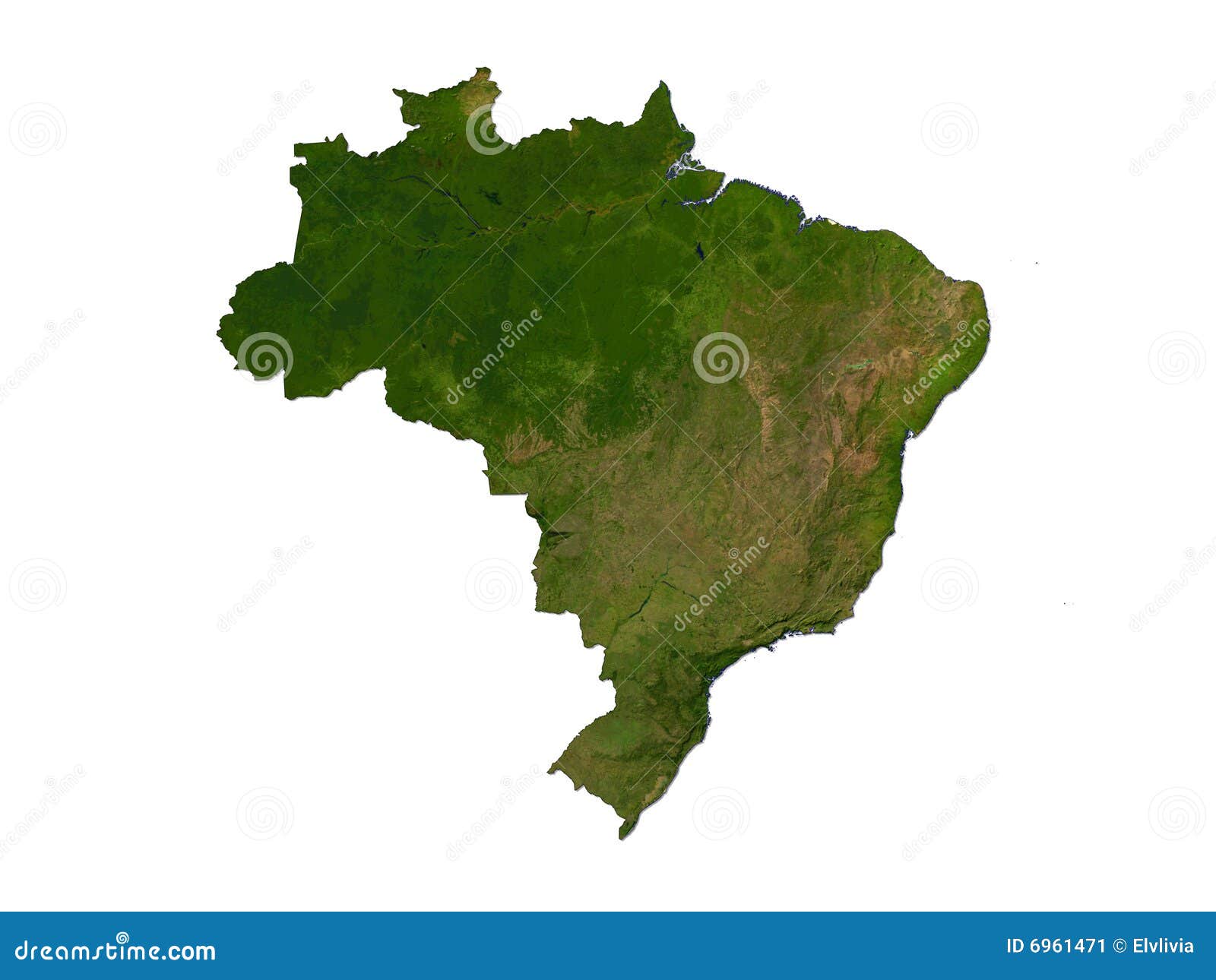 Brazil on White Background stock illustration. Illustration of ...