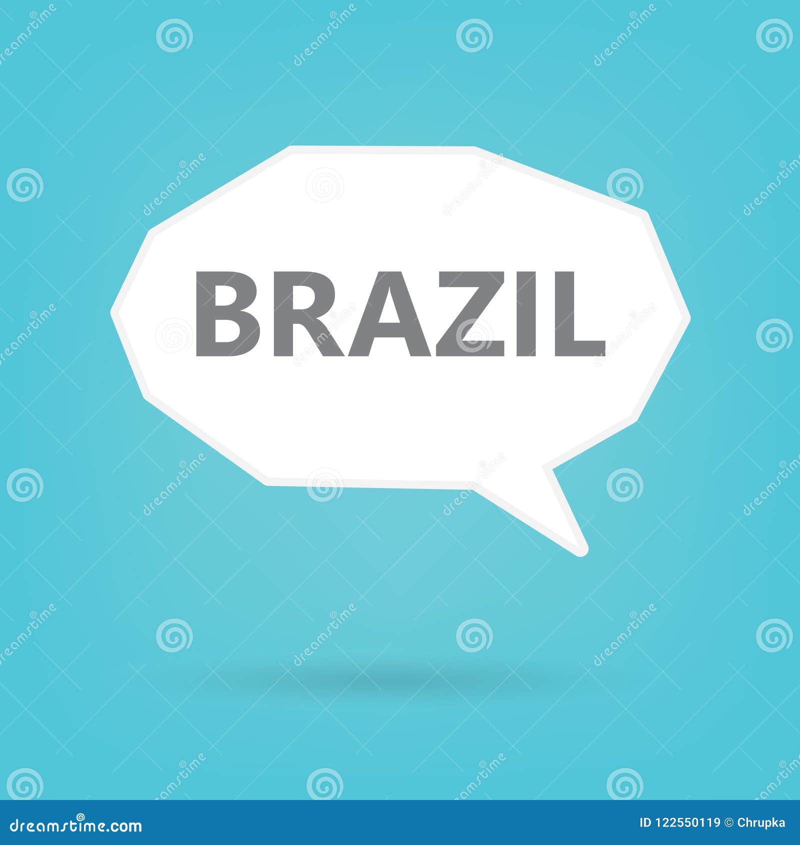 Brazil Word on Speech Bubble Stock Vector - Illustration of blue ...