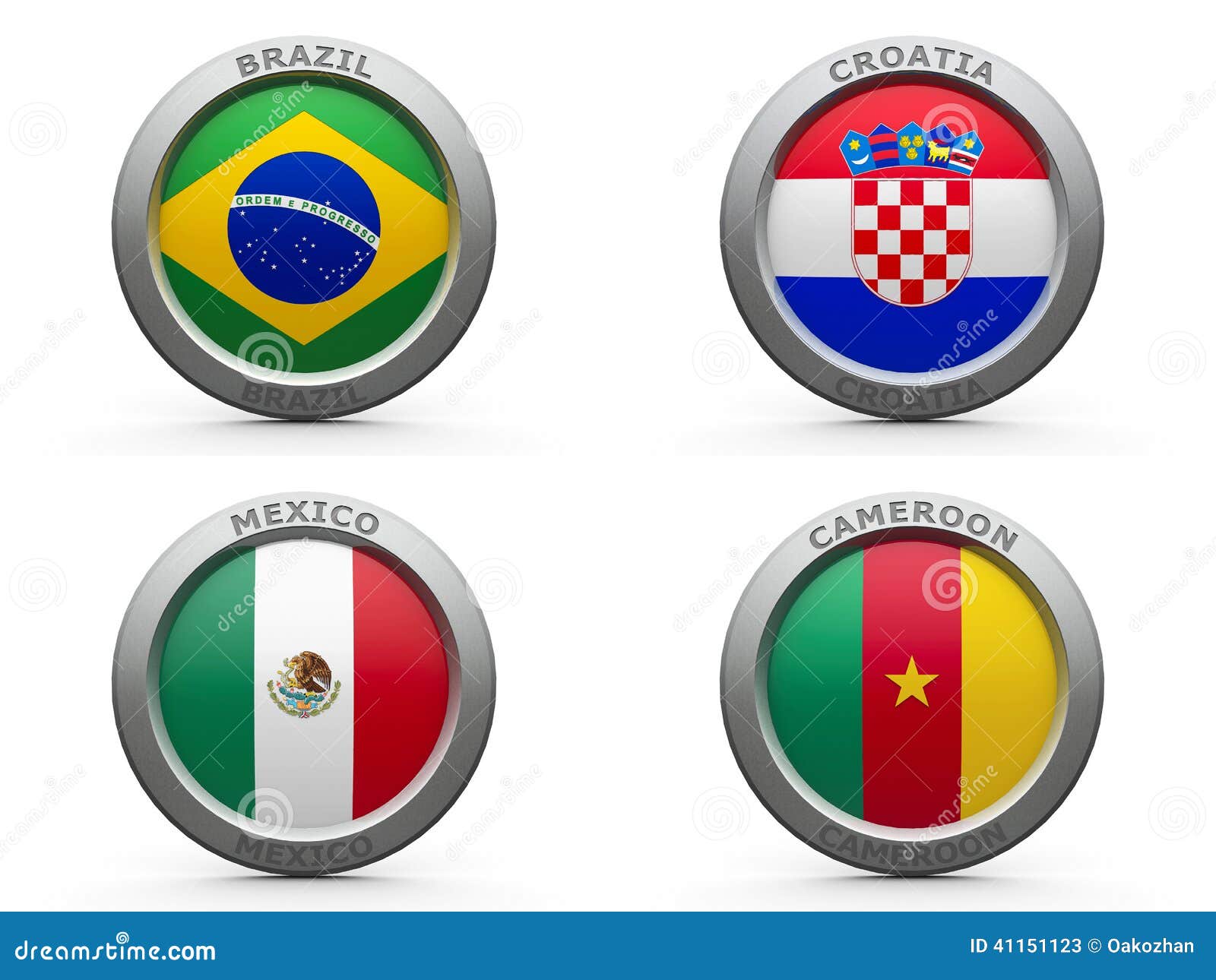 Brazil World Cup 2014 Group a Stock Illustration - Illustration of ...