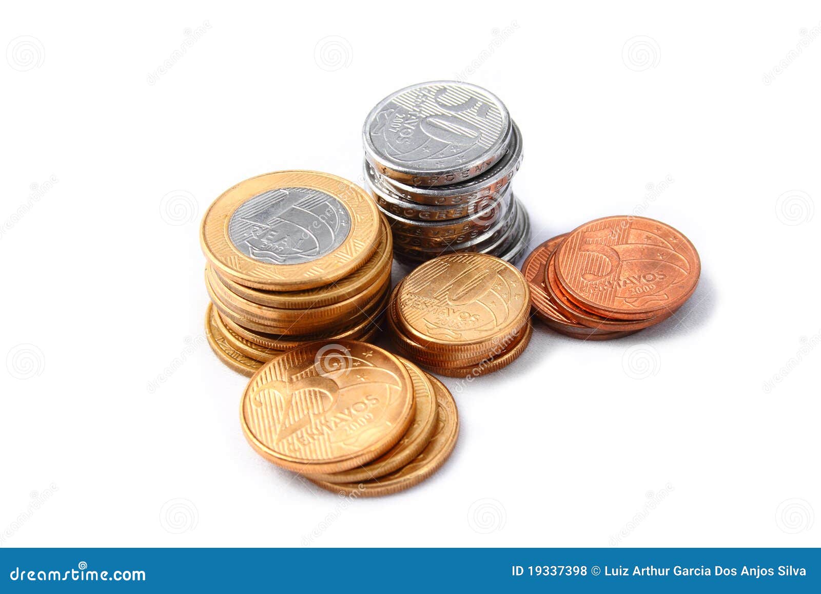 Braziliaans Geld stock foto. Image of muntstukken, commercieel - 19337398