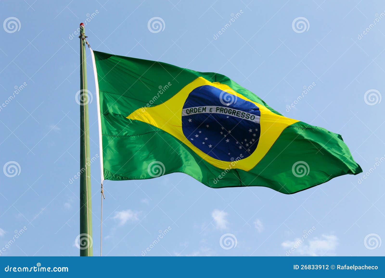 Braziliaanse Vlag stock foto. Image of brazilië, kader - 26833912