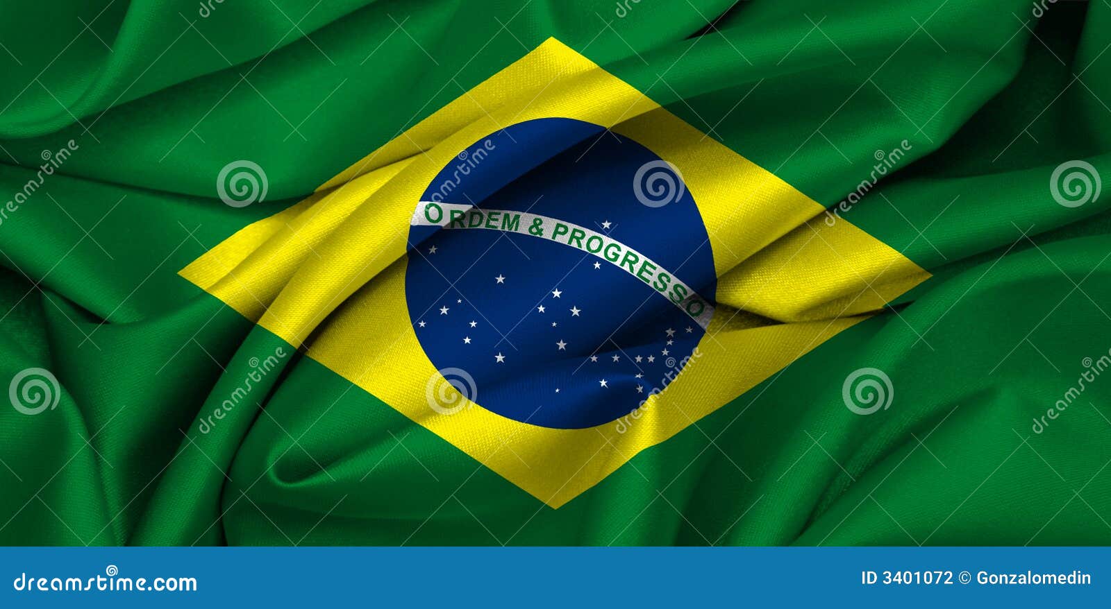 Braziliaanse Vlag - Brazilië Stock Foto - Image of unie, zuiden: 3401072
