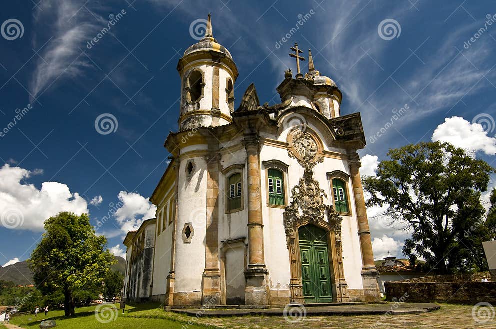 Brazilian Baroque Architecture Stock Image - Image of engineer, fine ...