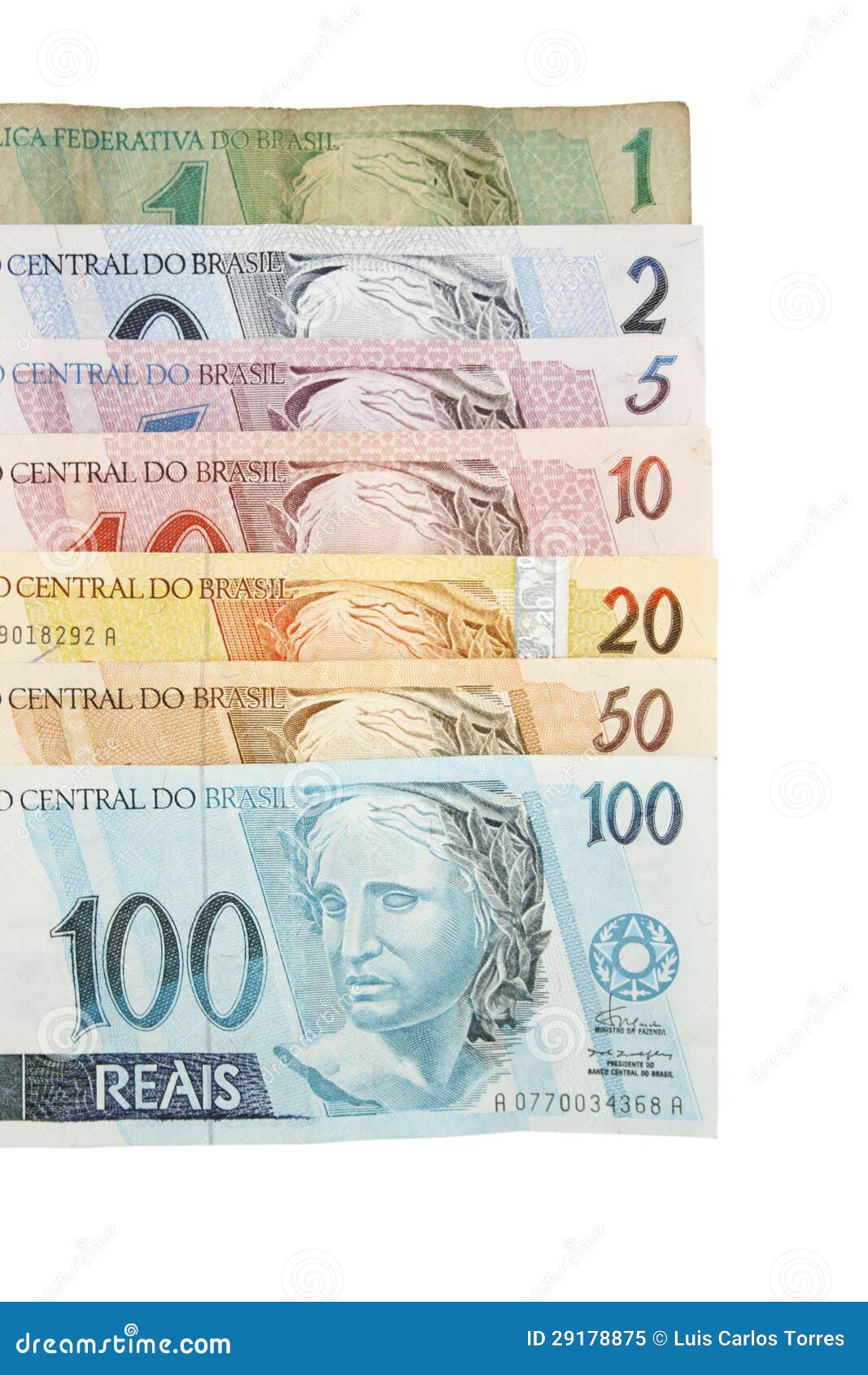 Brazilian bills - Front stock image. Image of heritage - 29178875