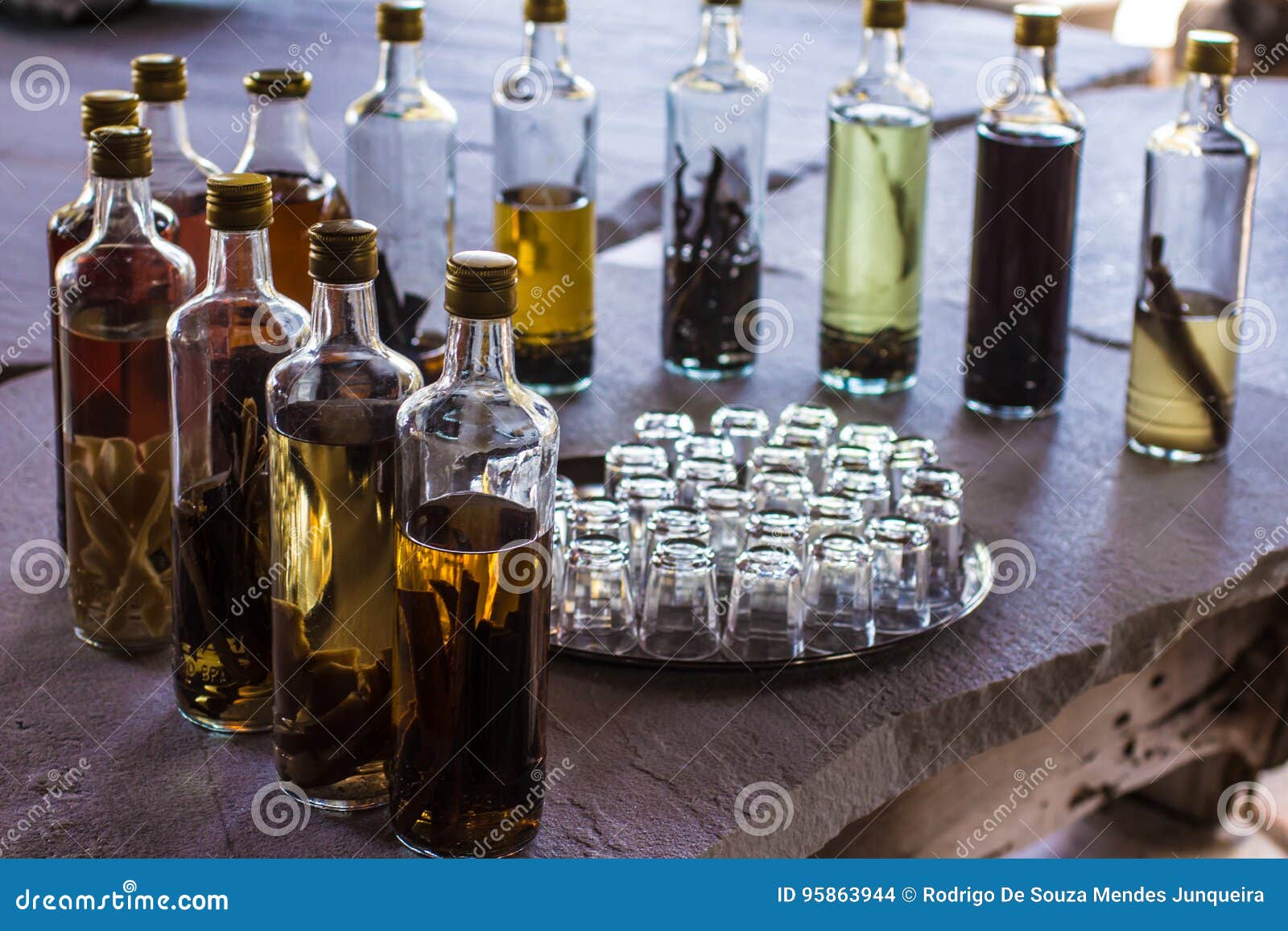 Brazilian Cachaca Bottle stock photo. Image of alcohol - 95863944