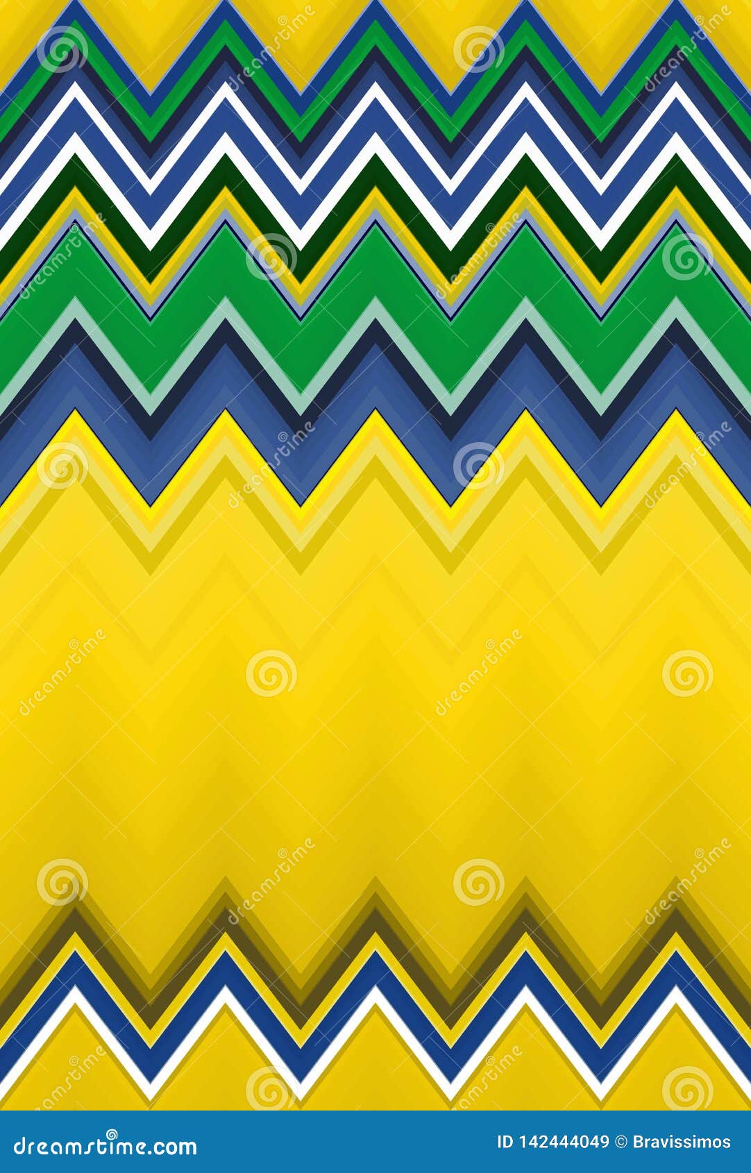 Brazilian Chevron Pattern Brasil Background. Blue Stock Illustration ...