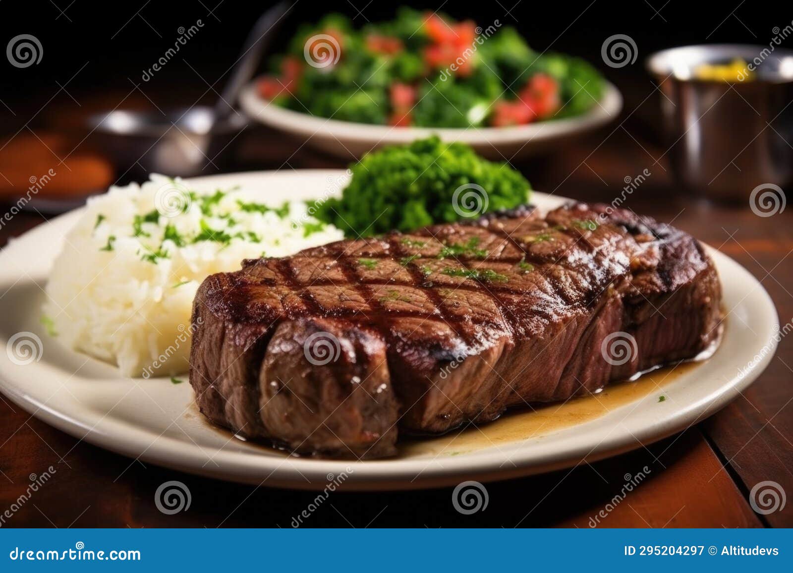 Brazilian Churrasco Steak Cut and Served on a Plate Stock Illustration ...