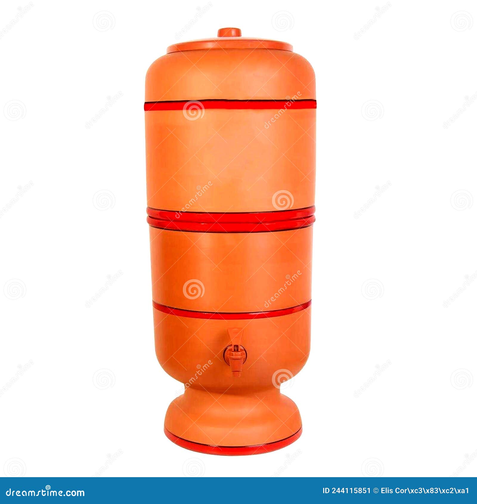 Brazilian Clay Filter, on a White Background. Stock Image - Image of ...