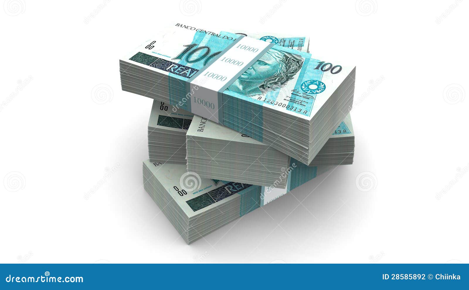 Brazilian Currency Pack (with Clipping Path) Stock Illustration ...