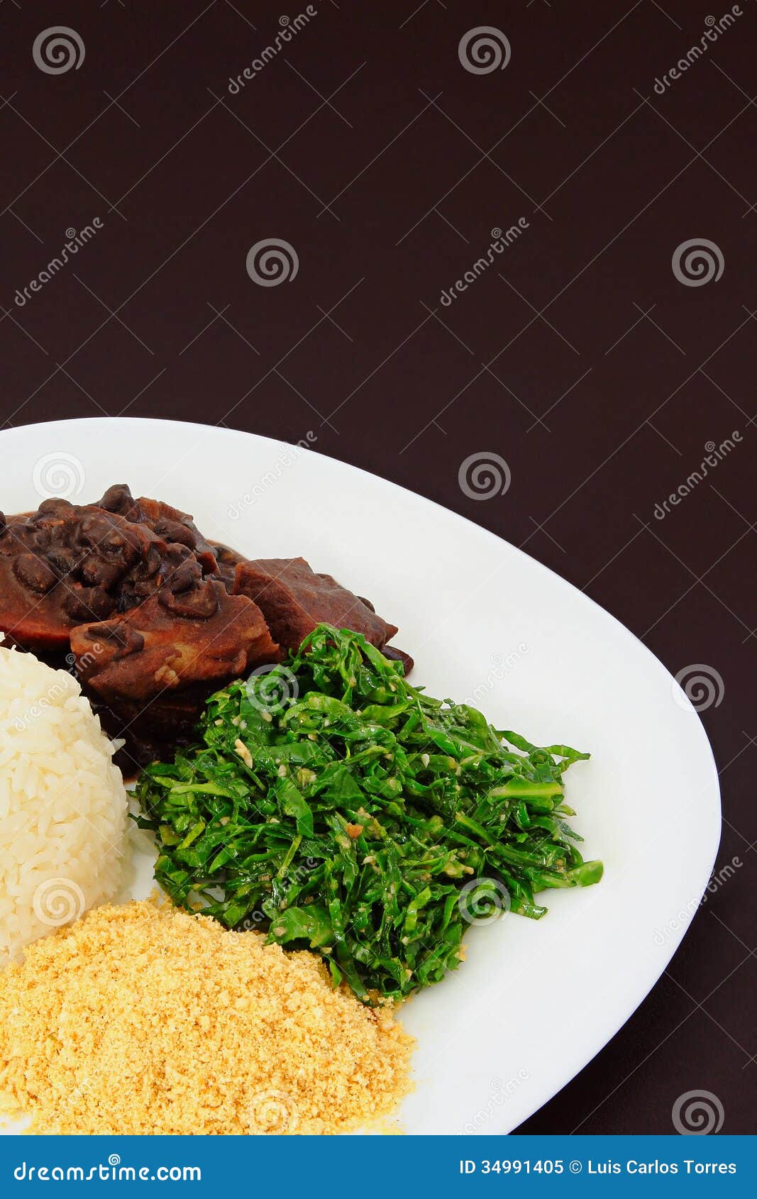 Brazilian Feijoada Dish Detail Stock Image - Image of vertical, meat ...