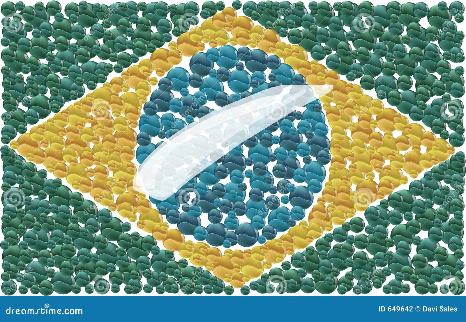 Brazilian Flag stock vector. Illustration of south, nation - 649642