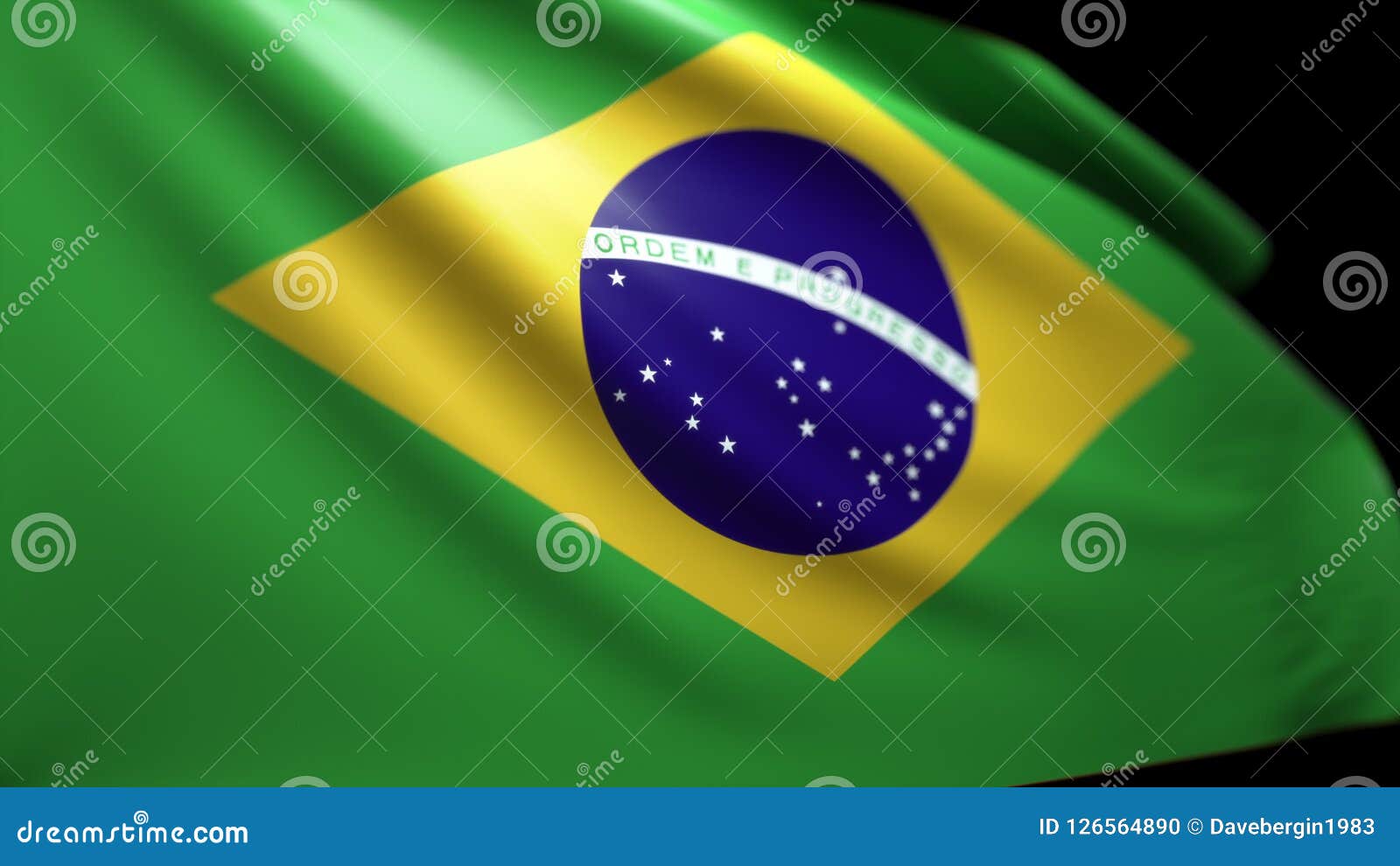 Brazilian Flag Background Blowing in the Wind Seamless Looping Luma ...