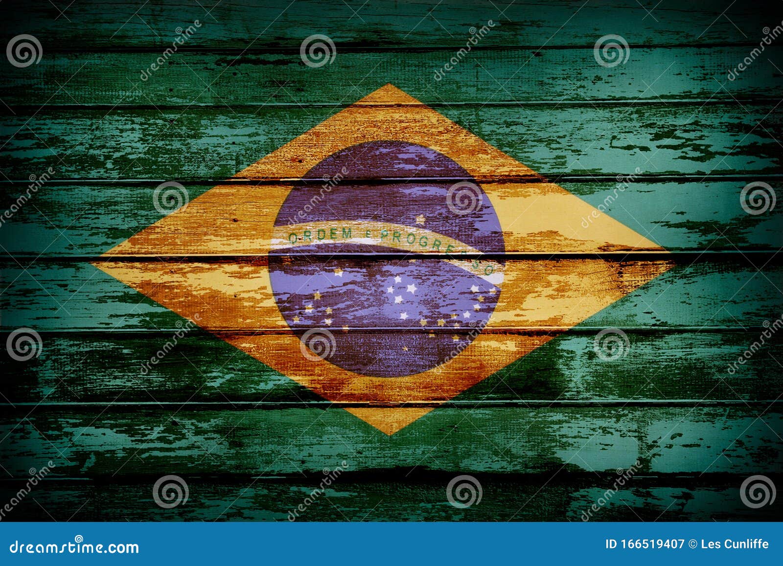 Brazilian flag on boards stock image. Image of design - 166519407
