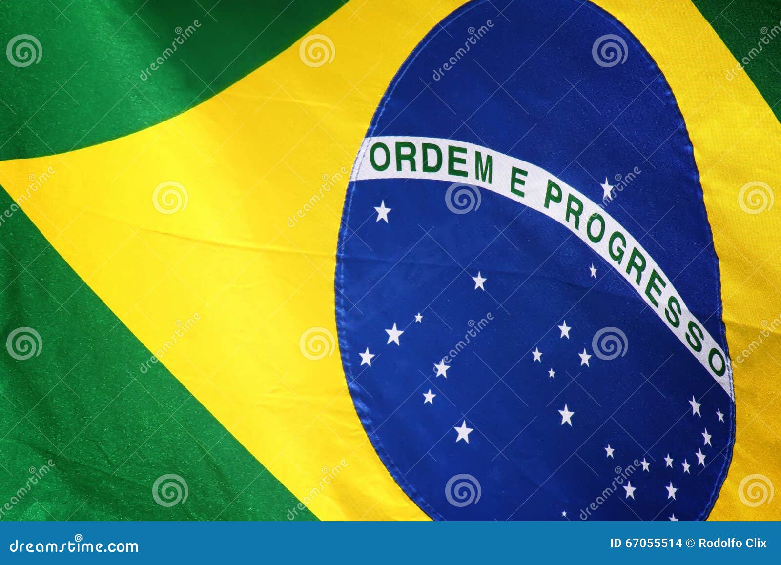 Brazilian flag stock photo. Image of pennant, south, brazil - 67055514