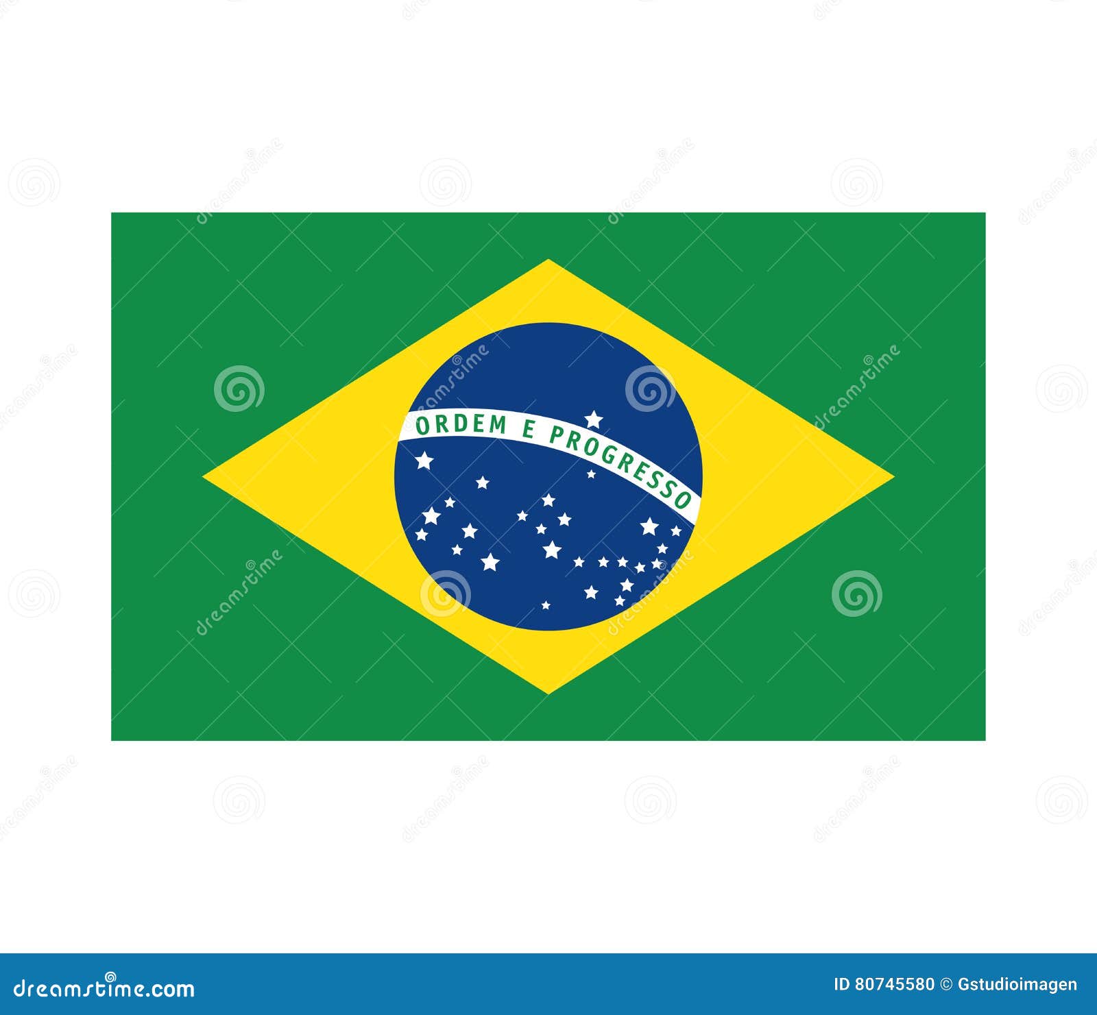 Brazilian Flag Drawing Design Stock Vector - Illustration of sign ...