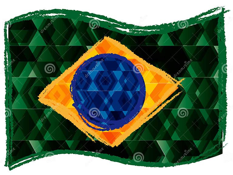 Brazilian Flag stock illustration. Illustration of soccer - 31288094