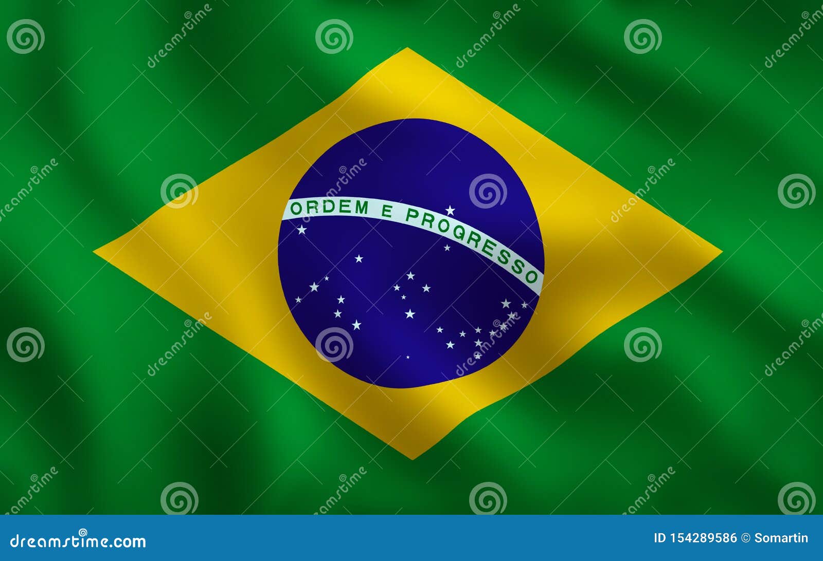 Brazilian Flag Image Full Frame Stock Illustration - Illustration of ...