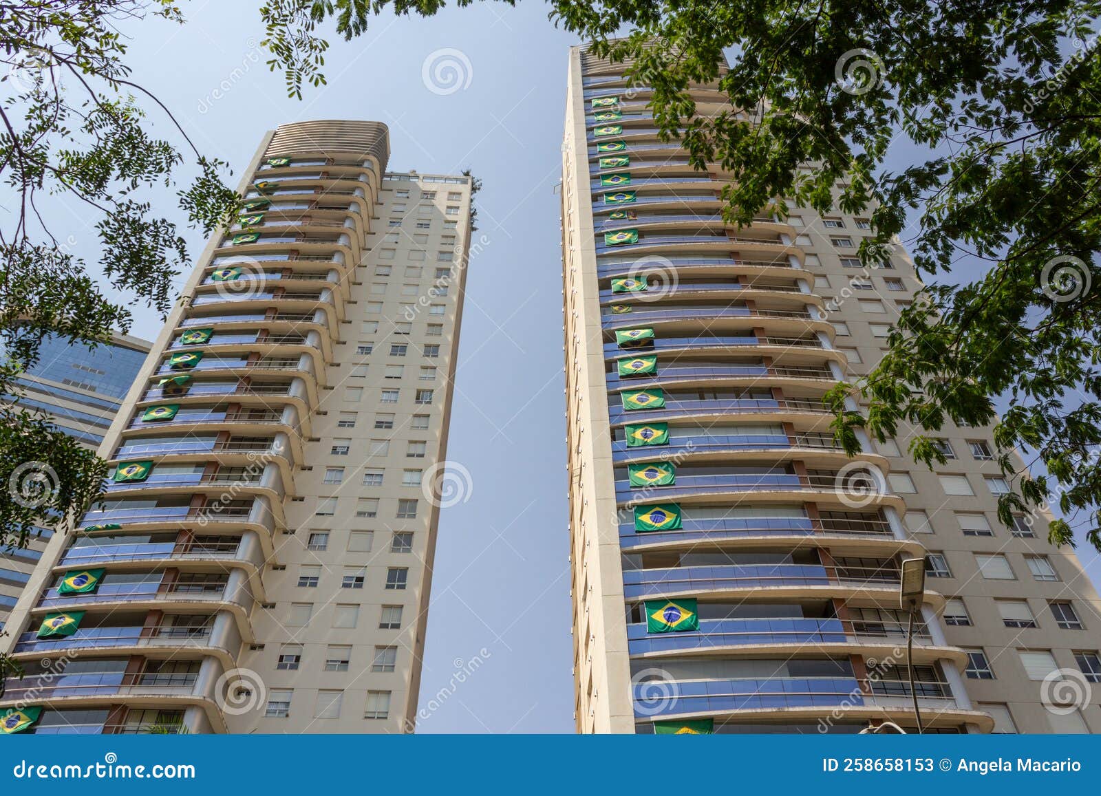 Brazilian Flags on the Windows. Editorial Stock Photo - Image of ...