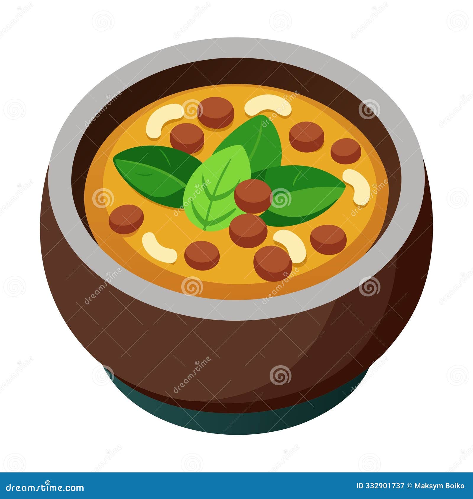 Brazilian Food Feijoada in File Stock Vector - Illustration of sausage ...