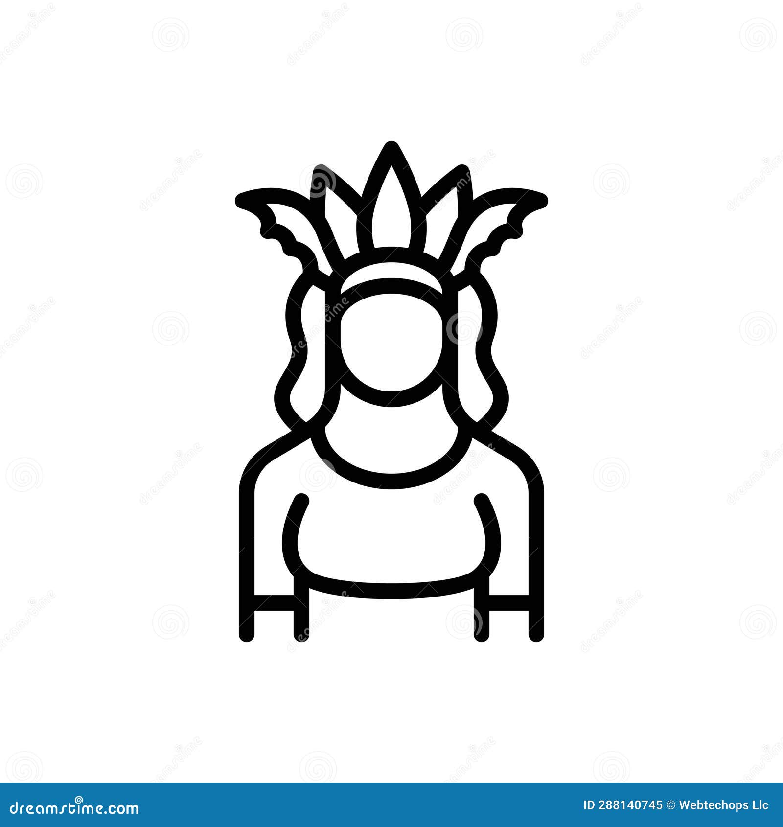 Black Line Icon for Brazilian, Carnival and Feather Stock Vector ...