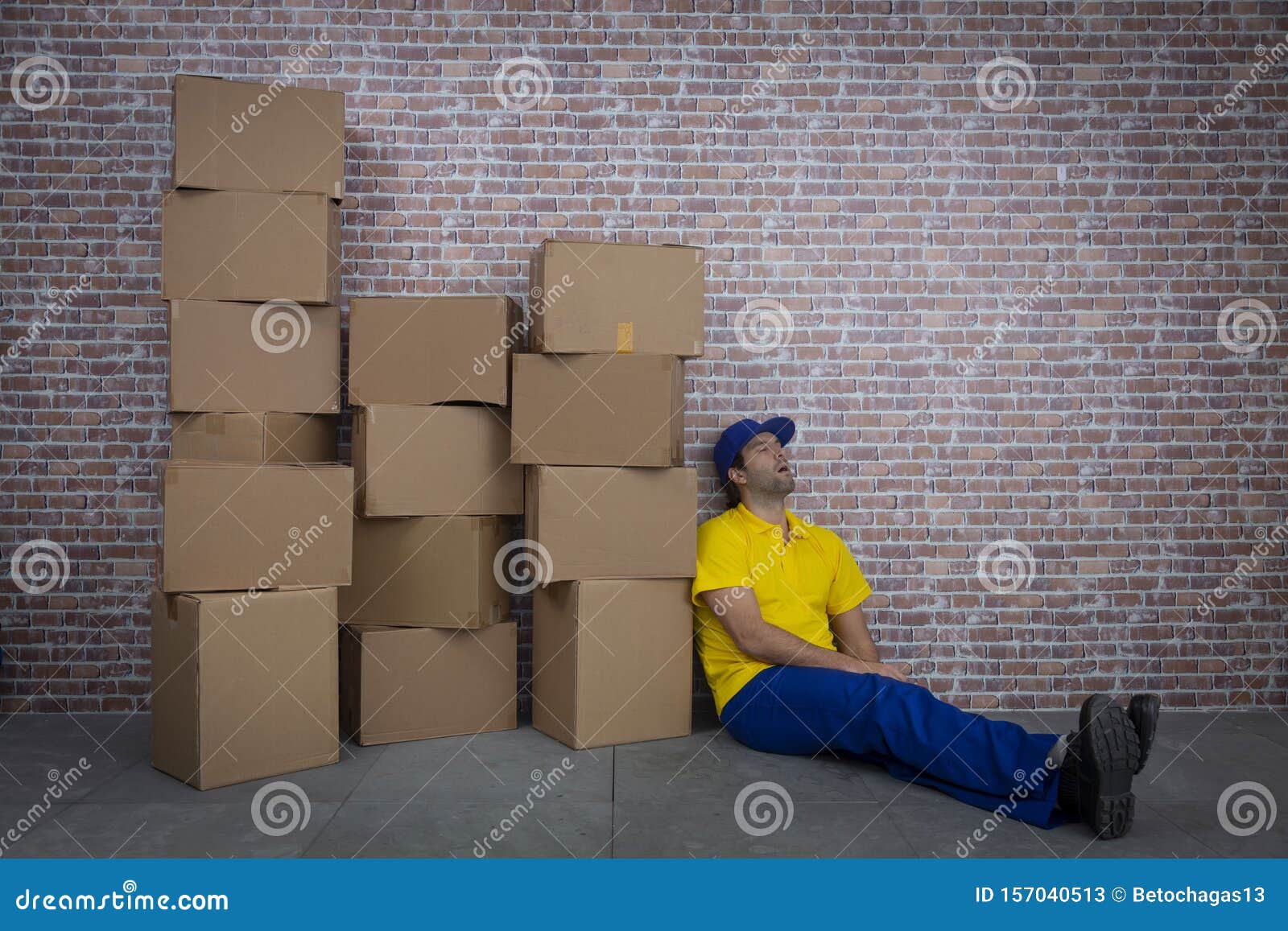 Brazilian Mailman Sleeping in a Deposit Stock Image - Image of mailman ...