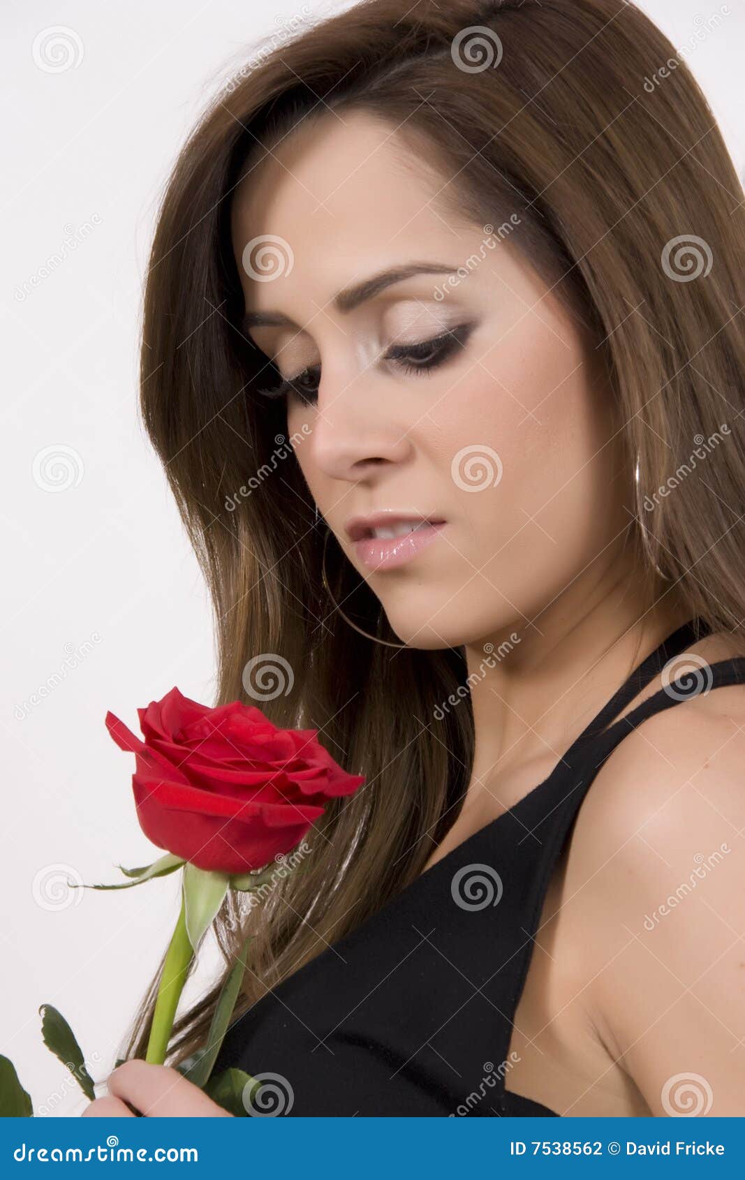 Brazilian Model with a Rose Stock Photo - Image of rose, black: 7538562