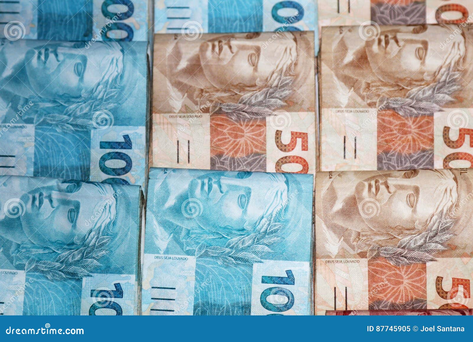 Brazilian money packages stock image. Image of brazilian - 87745905