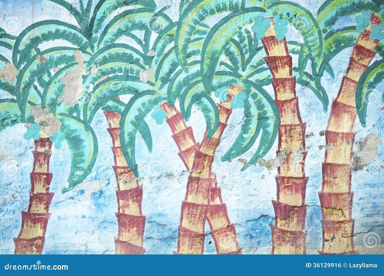 Brazilian Palm Trees Tropical Graffiti Stock Illustration ...