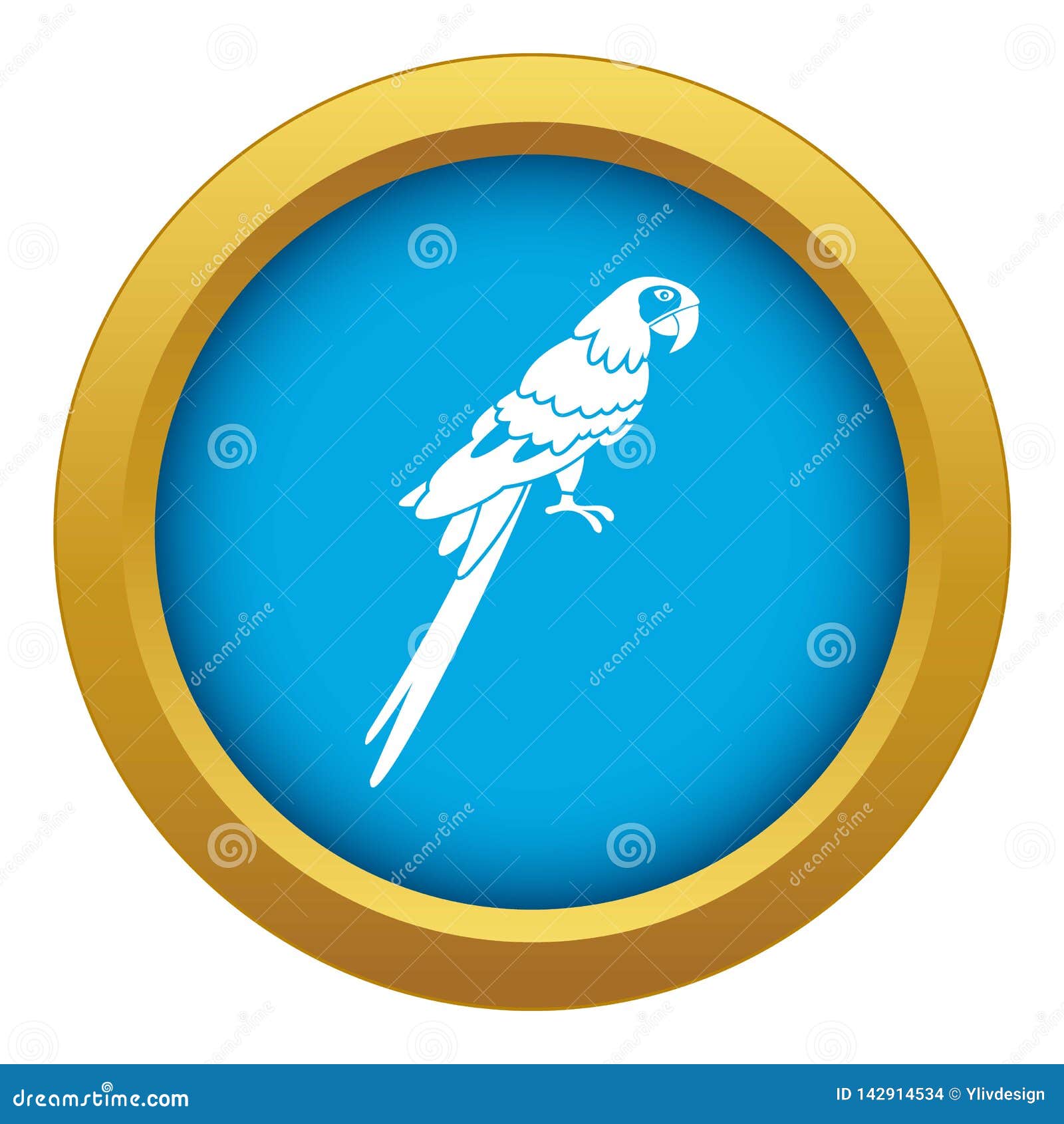Brazilian Parrot Icon Blue Vector Isolated Stock Vector - Illustration ...