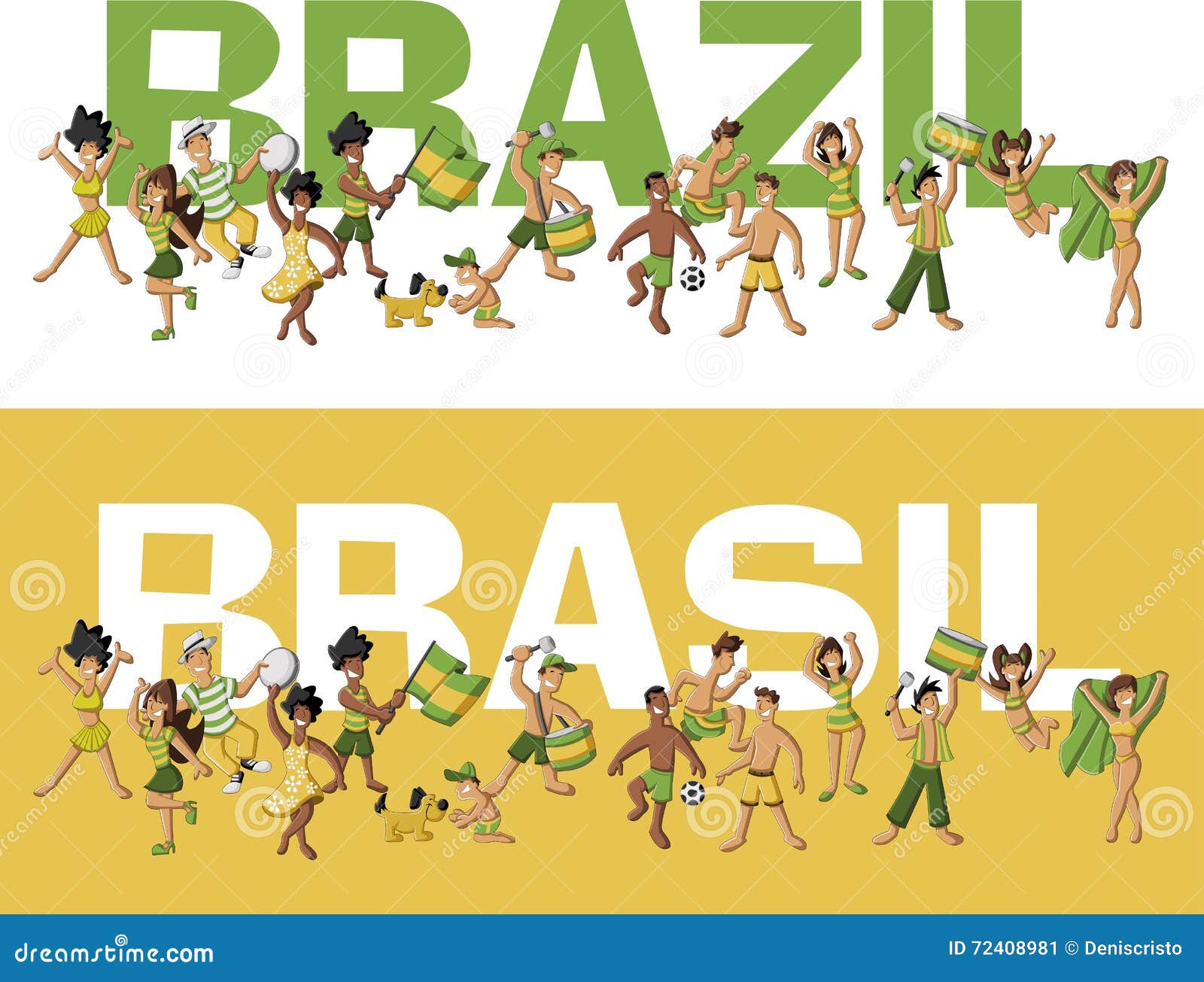 Brazilian People Icon Map. Detailed Vector Silhouette. Mixed Crowd Of ...