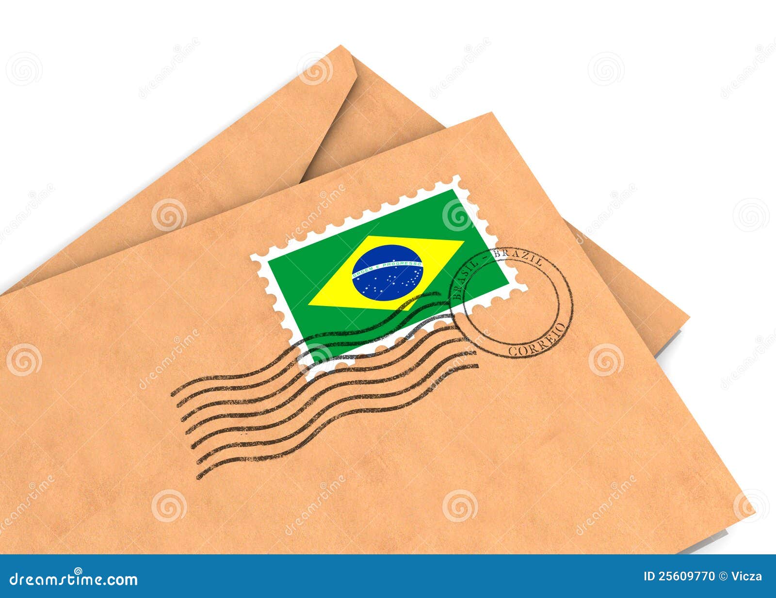 Brazilian post stock illustration. Illustration of post - 25609770