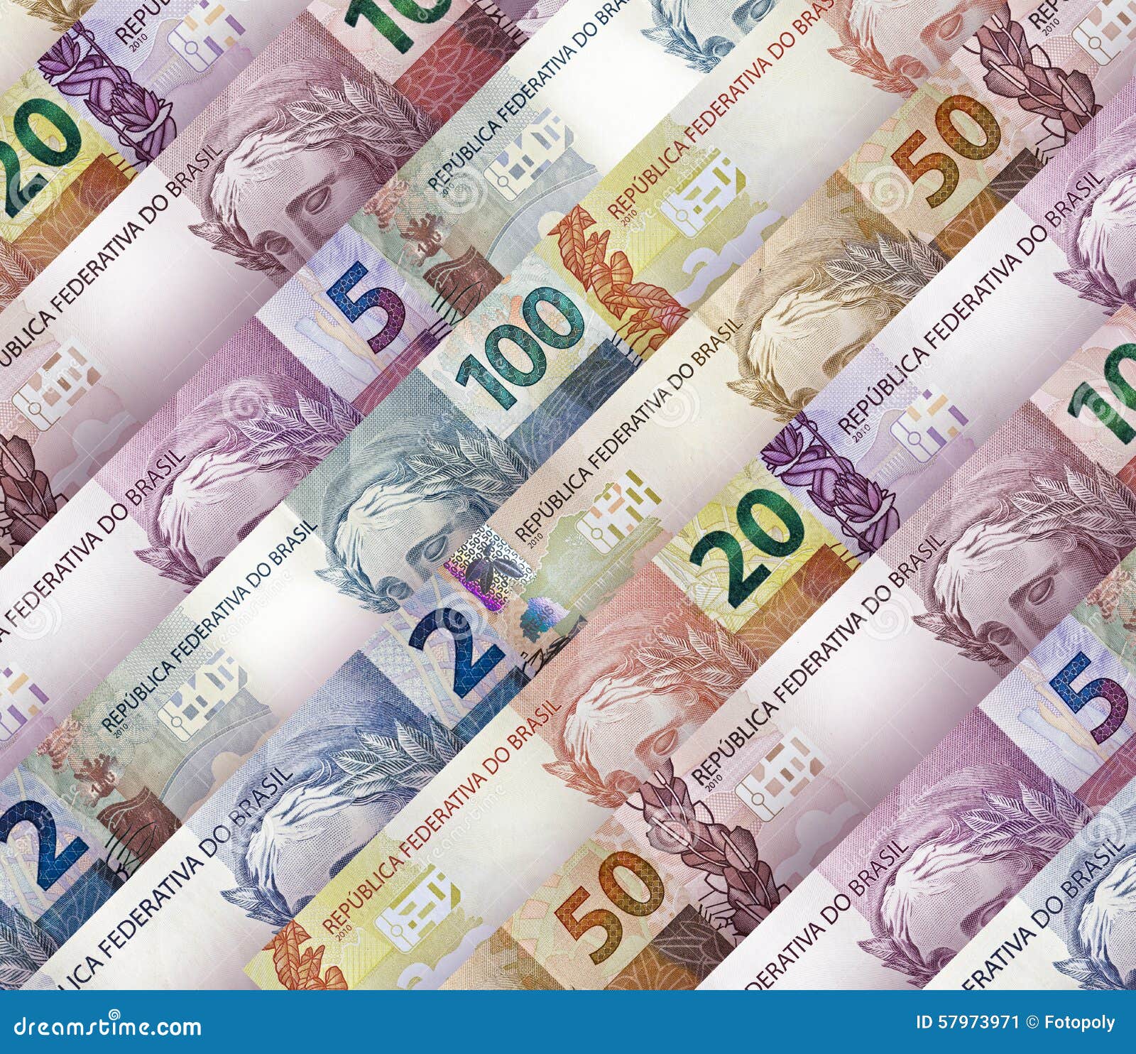 Brazilian Real Bills Background Stock Illustration - Illustration of ...