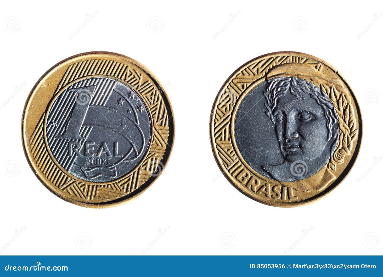 Brazilian real coin stock photo. Image of cent, financial - 85053956