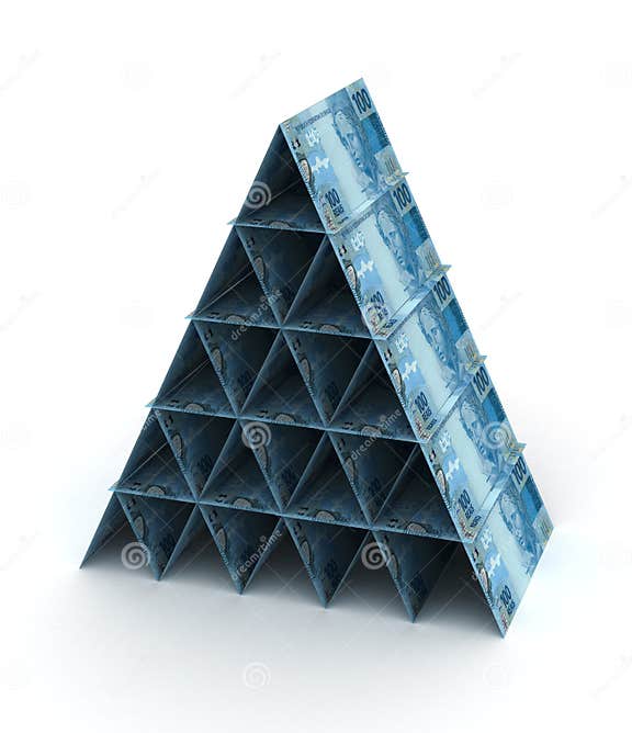Brazilian Real Pyramid stock illustration. Illustration of shape - 40300524