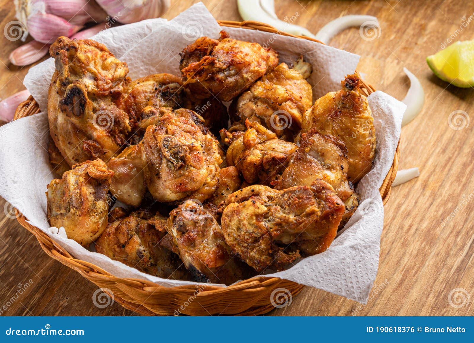 Frango A Passarinho - Traditional Brazilian Fried Chicken Stock Photo ...