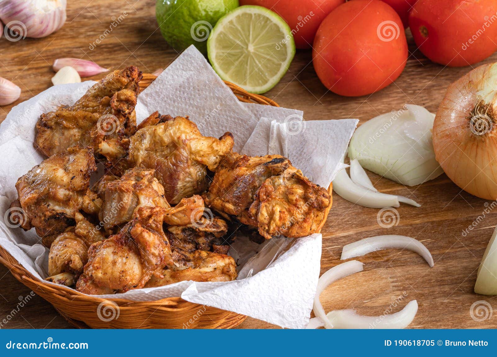 Brazilian Style Deep Fried Chicken. Called Frango a Passarinho Stock ...